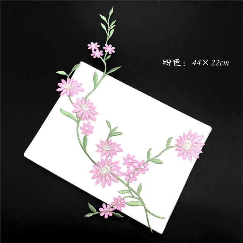 1Pc Floral Embroidery Cloth Stickers Accessories Adhesive Cloth Patch ...