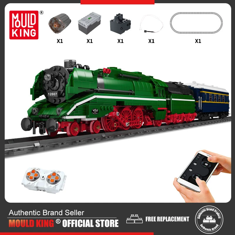 Mould King 12007 Remote Control Train The Motorized Br18 201 German ...