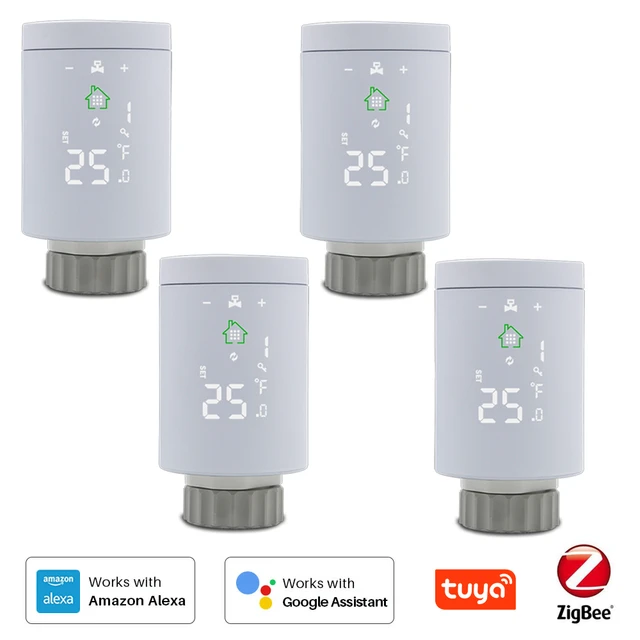 Smart Radiator Actuator Programmable Thermostatic Radiator Valve Temperature Controller Voice ...