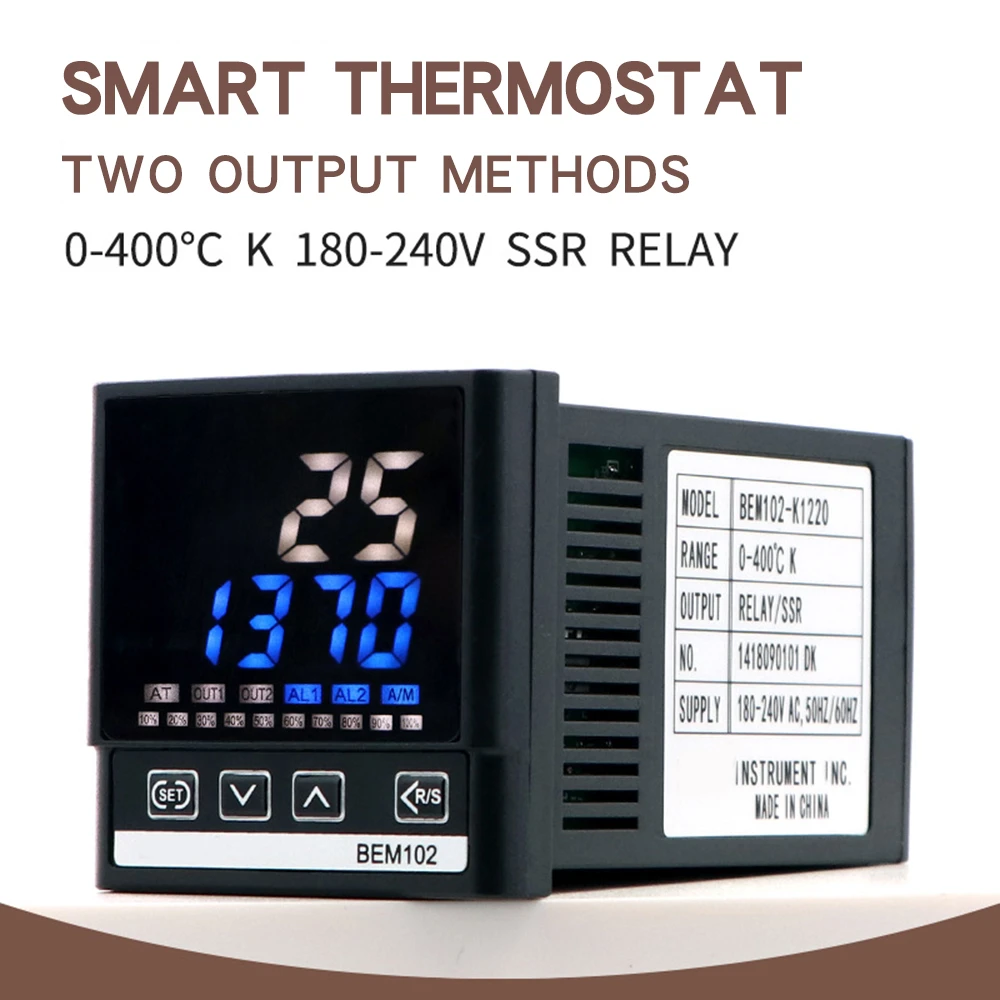Pid Digital Temperature Controller Thermostat With 2 Output K ...