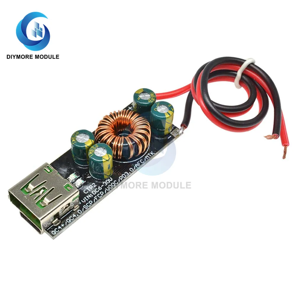 QC4.0 QC3.0 USB Type-C Quick Charge Module 6-32V Step Down Buck Boost Charging Board For Huawei ...