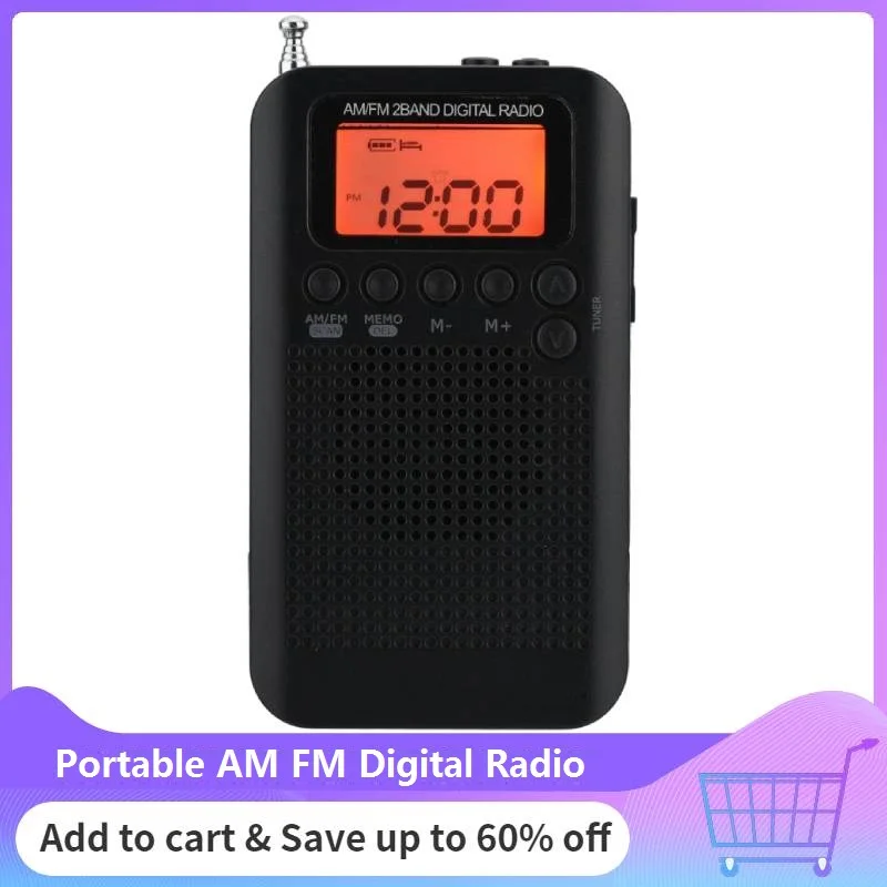 portable am fm digital radio Pocket Mini Digital Tuning Radios Receiver ...