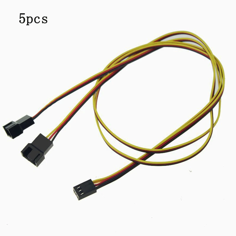 Gdstime-5pcs-3Pin-Female-to-2-x-3-Pin-Male-300mm-30cm-PWM-Convert ...