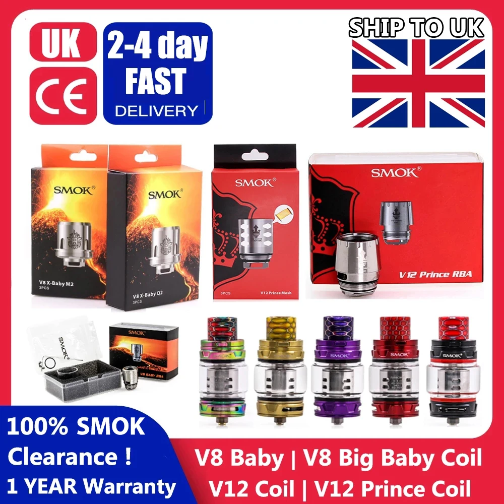 Liquidación SMOK vaporizador TFV12 PRINCE Coil V8 Original para bebé ...