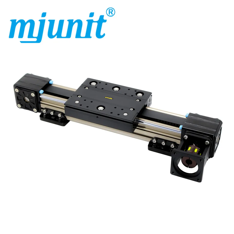 mjunit linear sliding actuator with step or servo motor used synchronous belt guide automatic ...