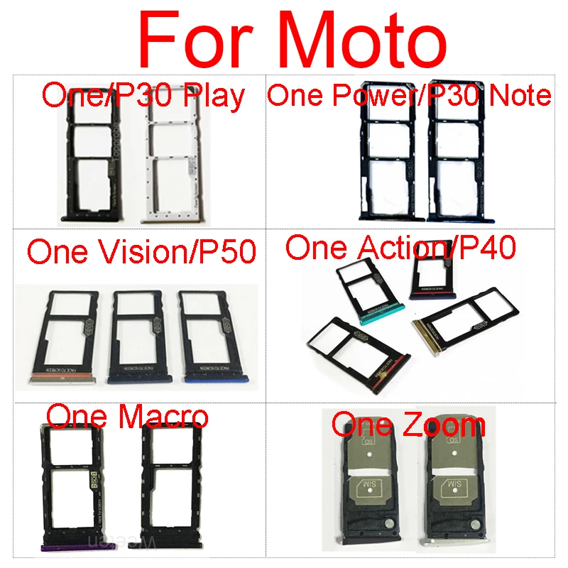 Soporte de la bandeja de la tarjeta Sim para Motorola Moto One Vision ...