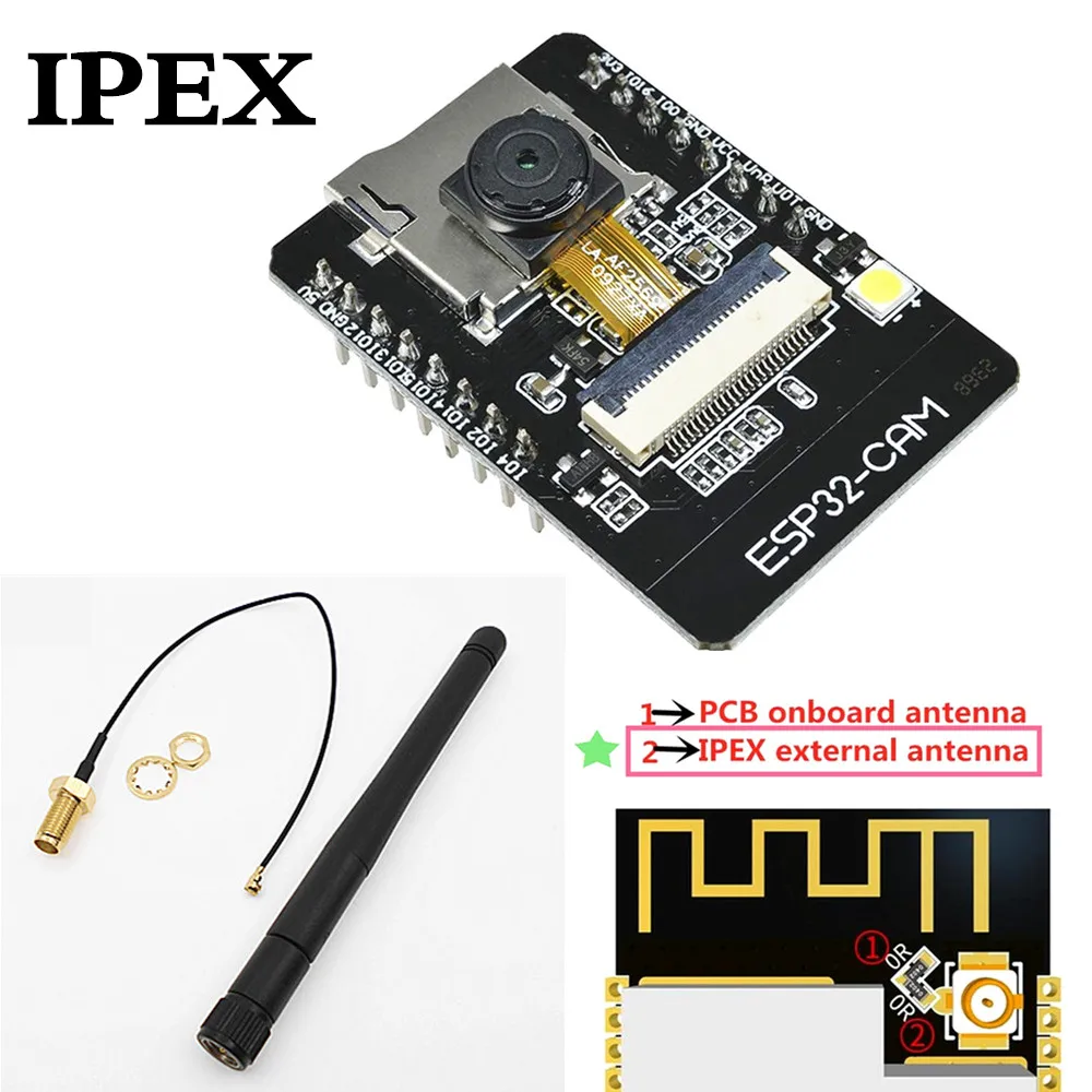 ESP32-CAM-IPEX-External-antenna-WiFi-Bluetooth-Module-Camera-Module ...