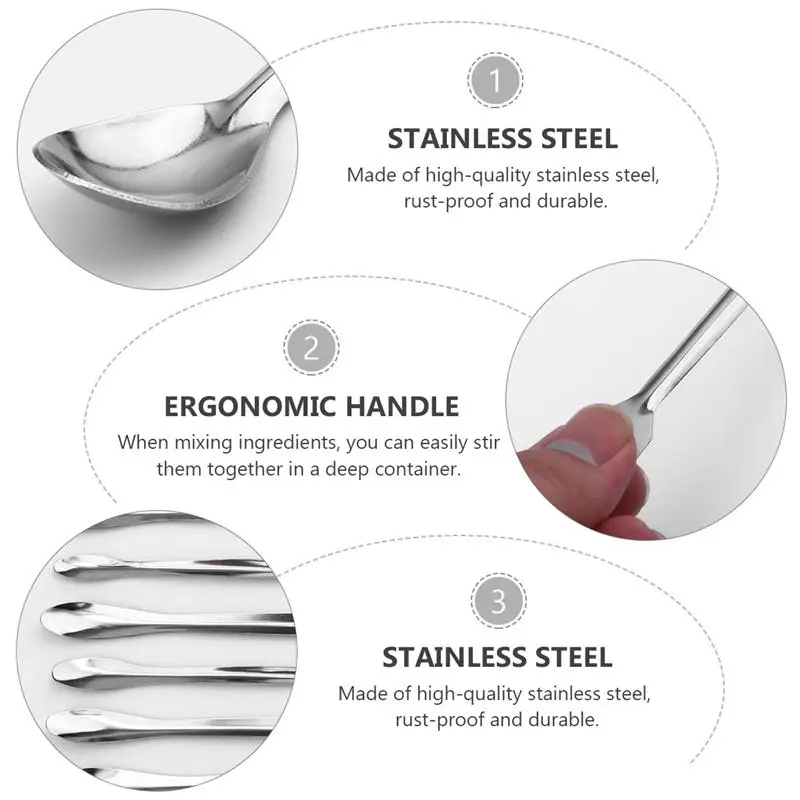 12 Pcs Stainless Steel Sampling Spoon Spatula Micro Scoop Medicine 新規購入