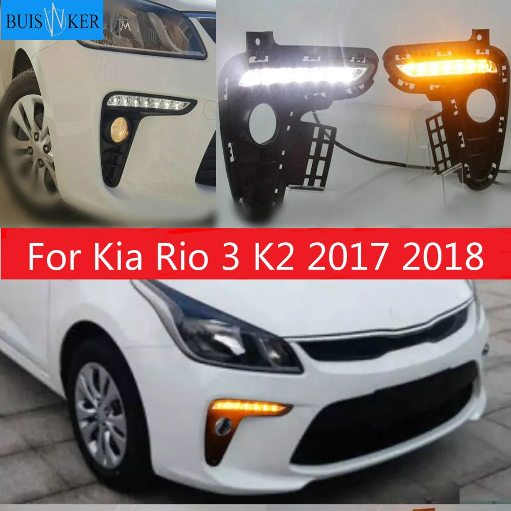 Luz LED antiniebla de conducción para coche Kia Rio 3 K2, luz de ...