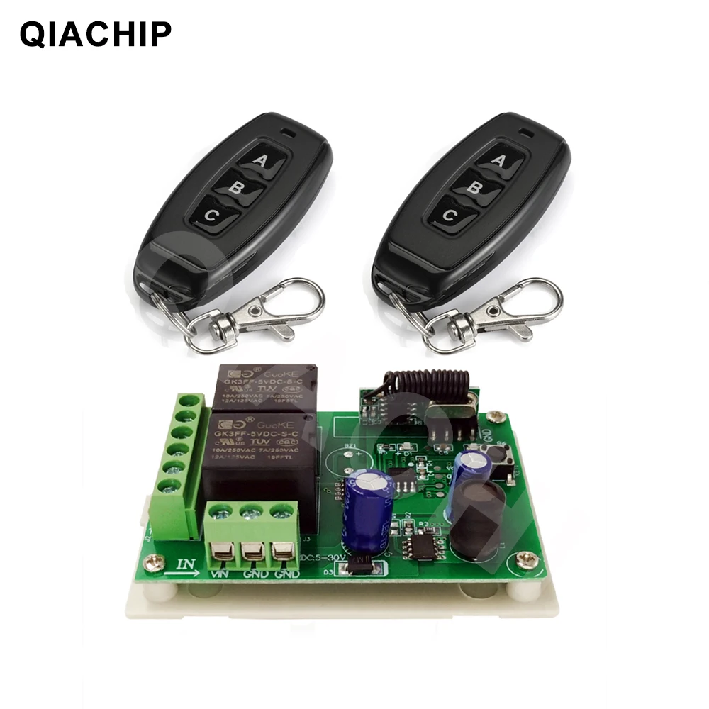 QIACHIP-433MHz-Universal-DC-6V-12V-24V-2CH-Wireless-Smart-Remote ...