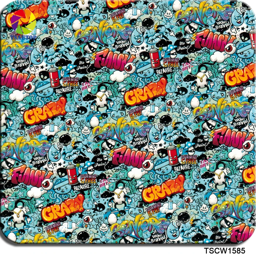 Free shipping 0.5mx2m/10m/20m PVA Film Cartoon Water Dip Aquaprint ...