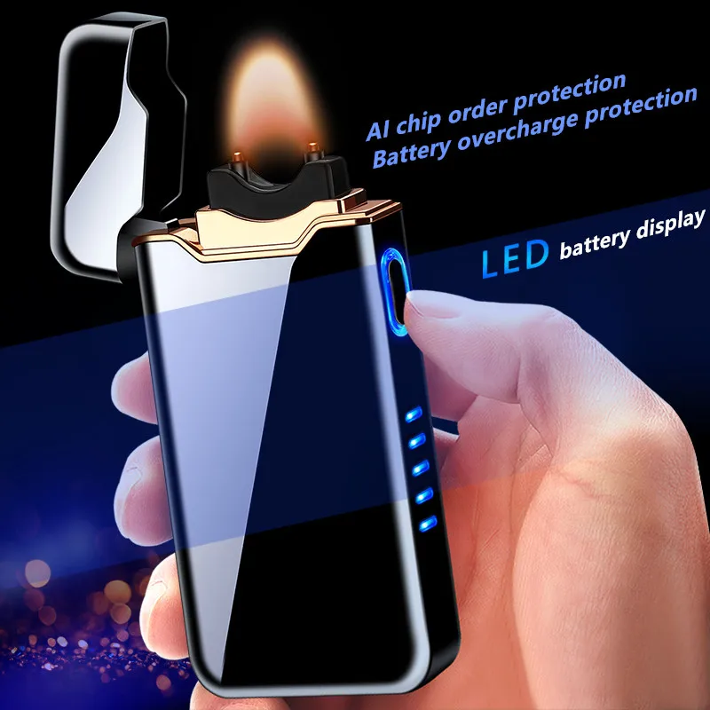 New-Ignition-Arc-Electronic-USB-Electric-Flame-Lighter-Metal-Gift-AI ...