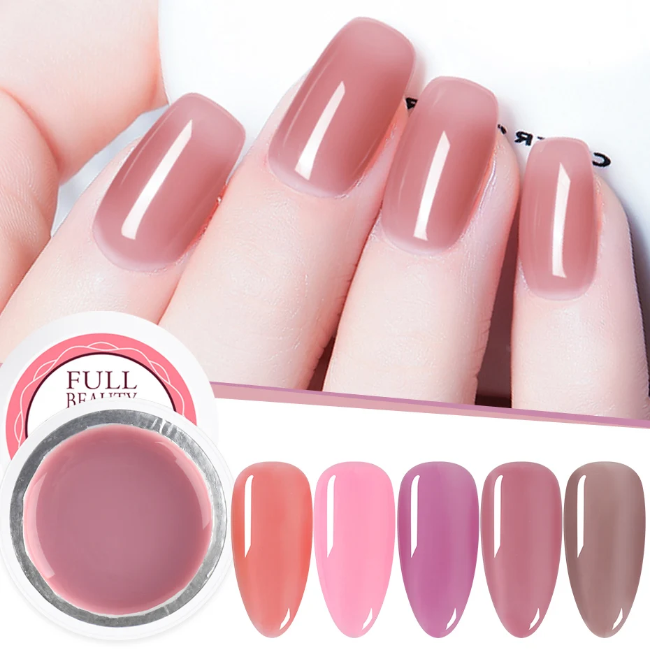 12-Colors-Jelly-Pink-Nail-Gel-Varnish-Polish-Soak-Off-UV-LED-Gel ...