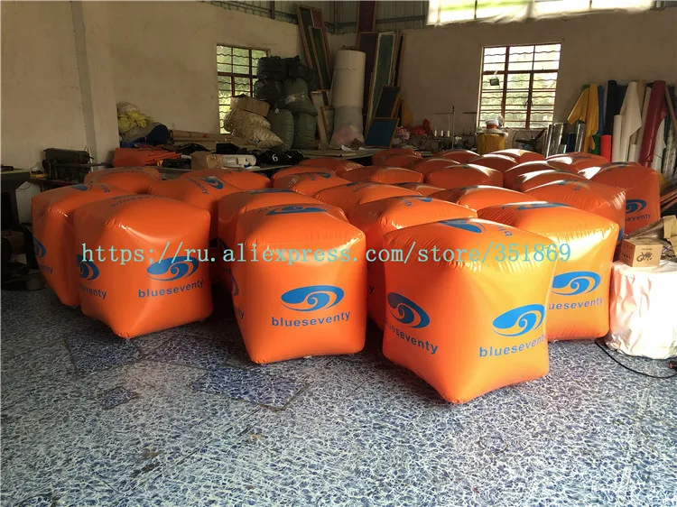 Sale-of-1-meter-inflatable-water-cube-buoy-triangular-buoy-float-for ...