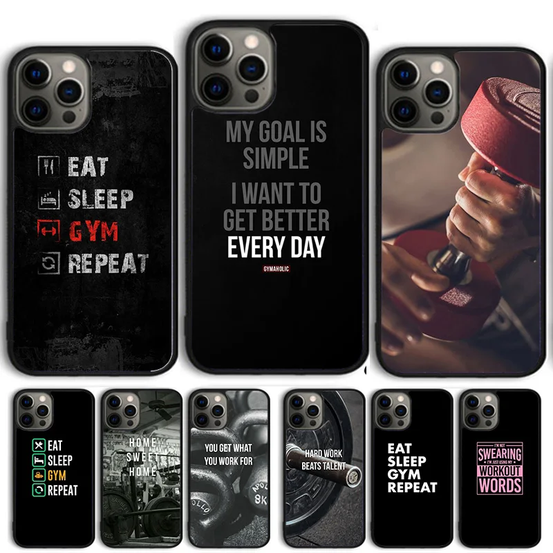Motivational Gym Fitness Phone Case Cover For iPhone 13 12 Pro Max mini ...
