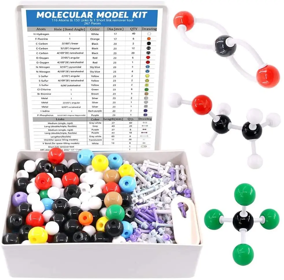 267Pcs Organic Chemistry Molecular Model Student Teacher Kit,Molecular ...