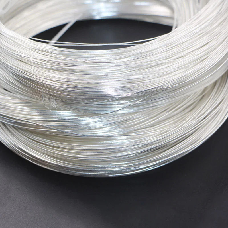 1meter/bag Sterling 925 Silver Wire for DIY Bracelet Necklace Beading ...