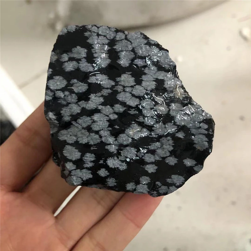 natural Snowflake Obsidian Raw Rough Stones Healing Reiki Mineral ...