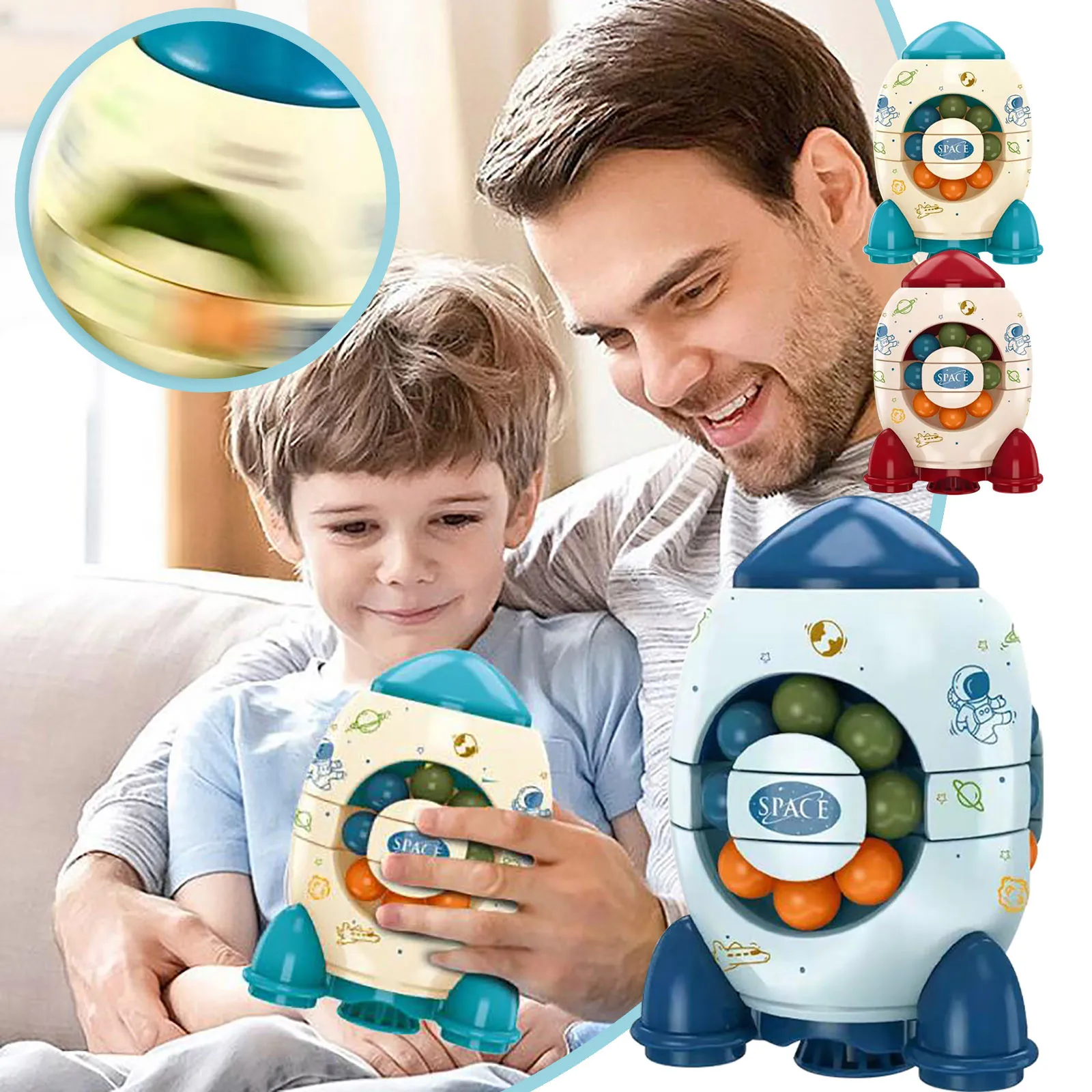 Creative Magic Bean Rotating Toy Gyro Puzzle Decompression Coordination ...