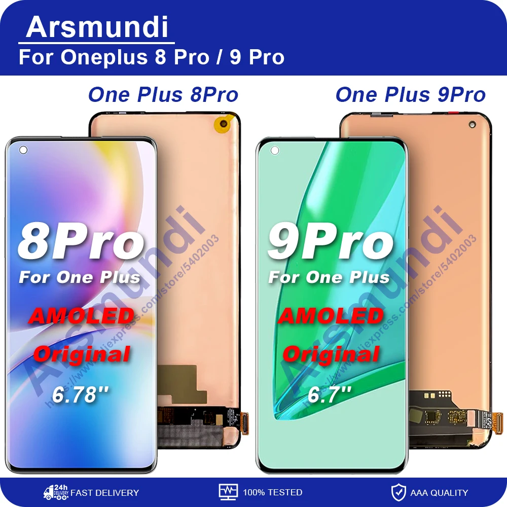 Original AMOLED For OnePlus 8 9 Pro LCD Display Touch Screen Digitizer ...