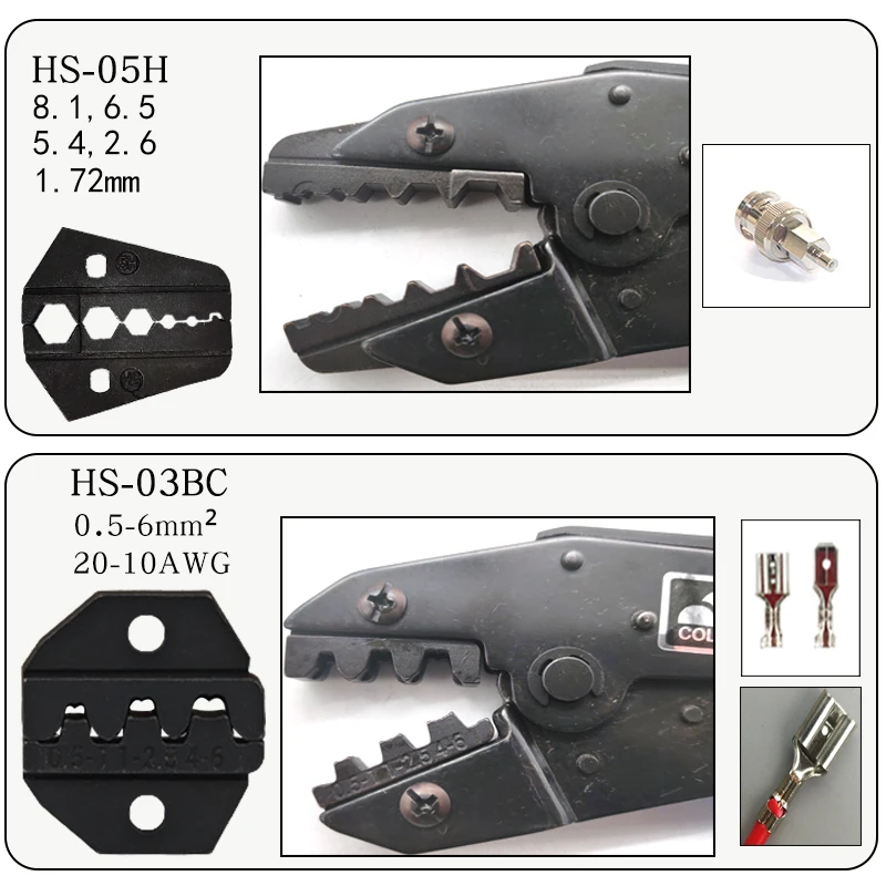 PINCE ELECTRICIEN,30J JAW--Pince à sertir mâchoires HS 03BC - 30J - 40J ...