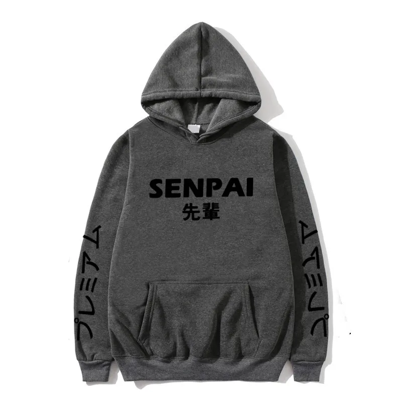 New Winter Anime Senpai Print Fleece Men’s Hoodie – Gritty Gamer