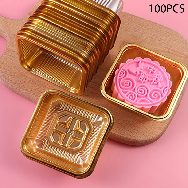 Plastic Square Moon Cake Box | 100g Square Moon Cake Trays | Plastic ...