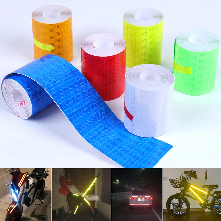 1pc Decoration Stickers Car Reflective Tape Car Warning Safety ...