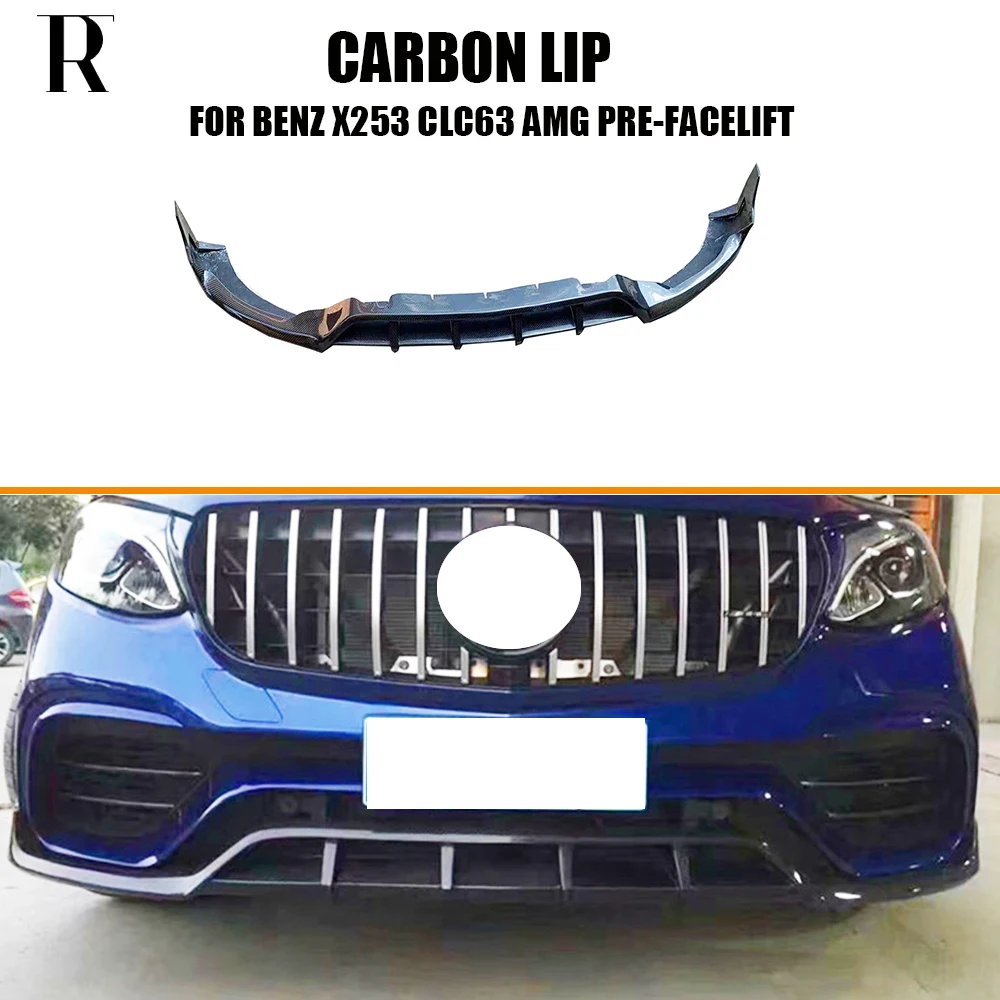 Glc63 Amg Carbon Fiber Front Bumper Lip Protector For Benz X253 C253 ...