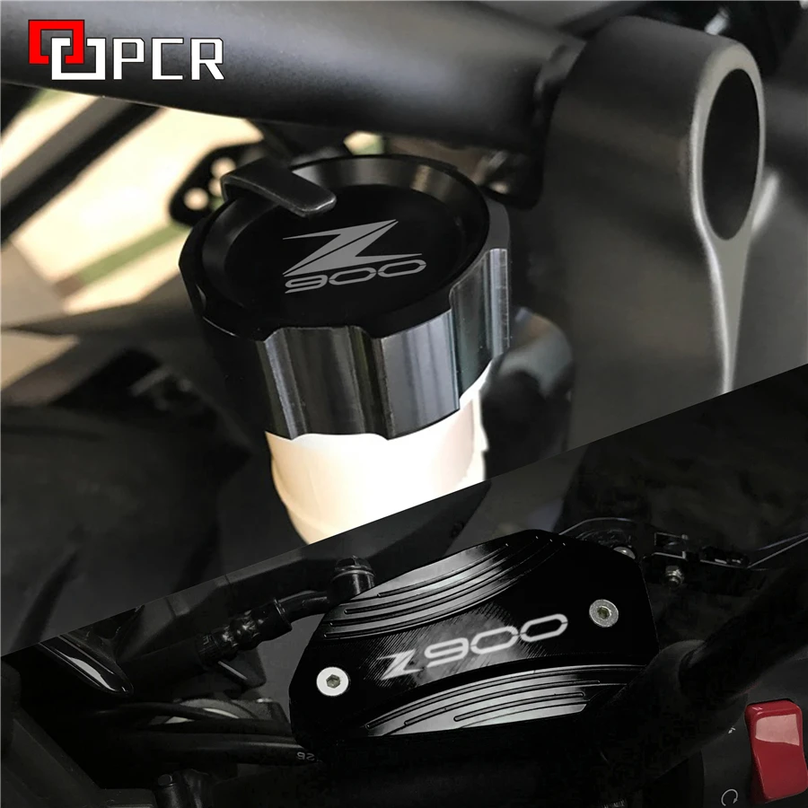 LOGO Z900 Front & Rear brake Fluid Cylinder Master Reservoir Cover Cap ...