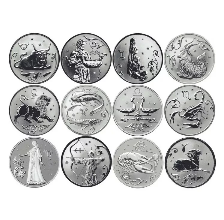 12pcs-lot-Silver-Plated-Twelve-12-constellation-Commemorative-Coin ...