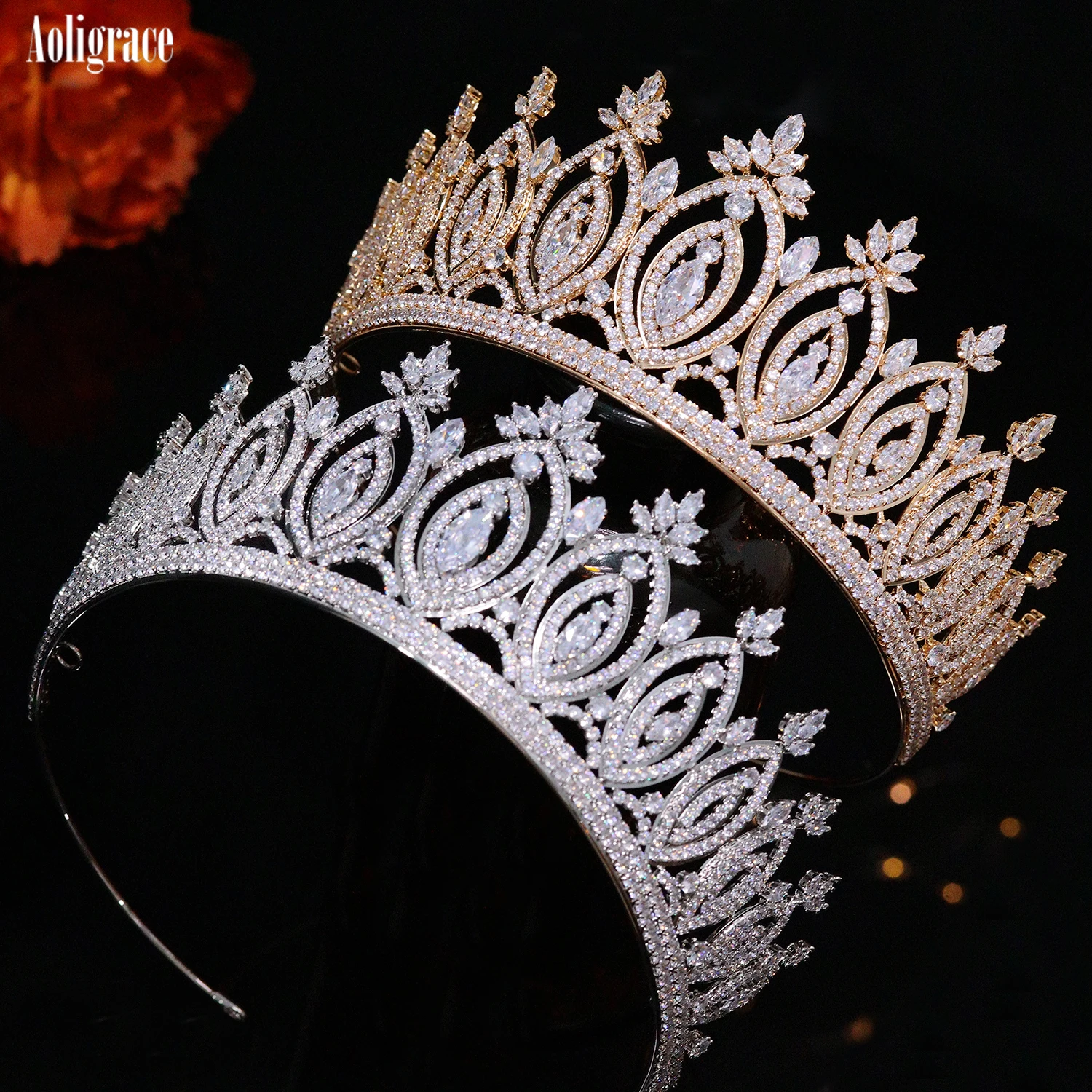 アウトレット限定商品 Jorsnovs Luxury Cubic Zirconia Saudi Arabia Big Tiaras CZ ...