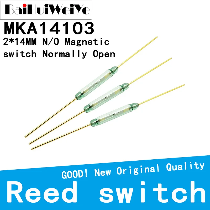 10Pcs-Lot-MKA-14103-Tone-Leads-Glass-N-O-SPST-Reed-Switch-10-15AT-2 ...