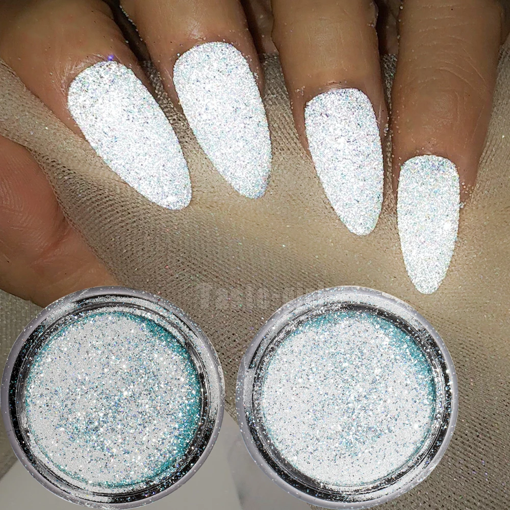 1Box-Reflective-Nail-Glitter-Powder-Shiny-Dust-Glow-In-The-Dark-For-Bar ...