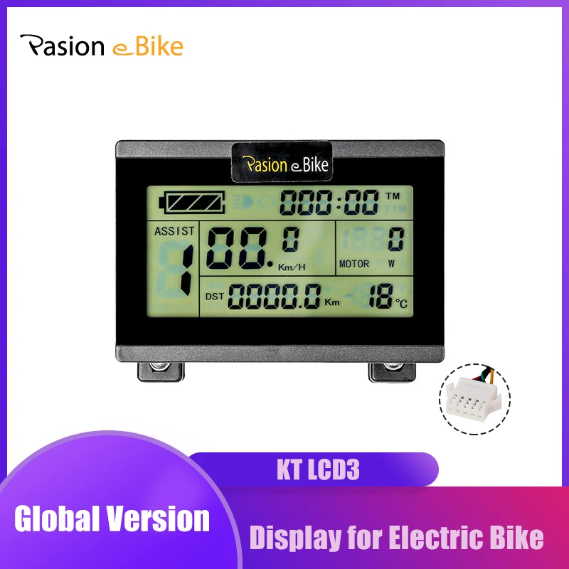 Pasion Ebike Display Lcd 24v 36v 48v Electric Bike Display For Kt ...