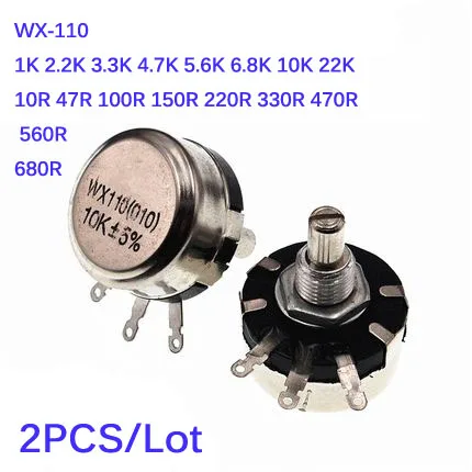 2PCS-WX-110-WX010-1W-10-Ohm-22K-Ohm-10R-22K-3-Soldering-Terminals-6mm ...
