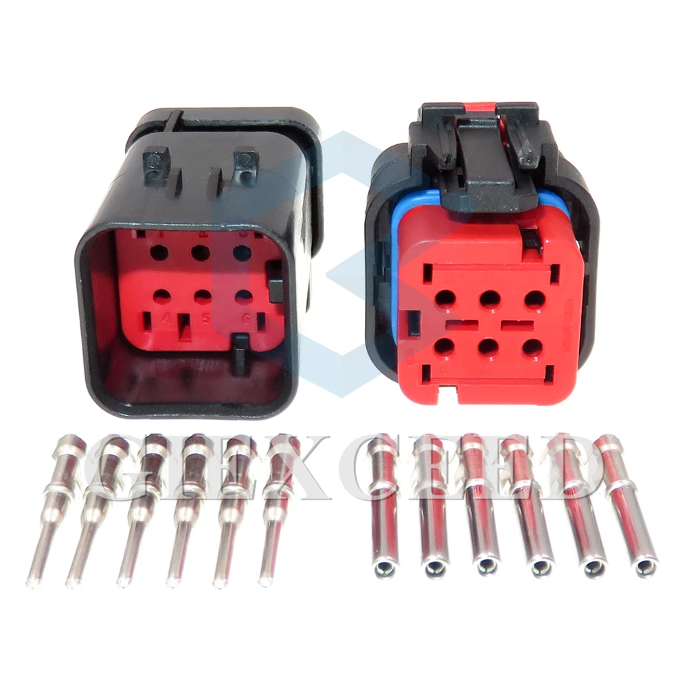 6 Pin Car Electric Wire Connector 1.6 Series 776433 1 Red Auto Male ...