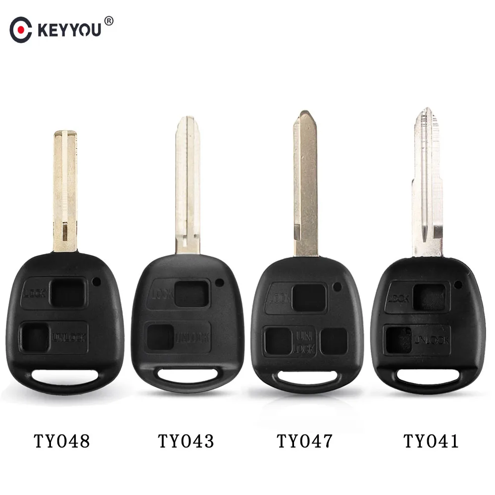 KEYYOU 2BT TOY41/TOY43/TOY47/TOY48 Remote Car Key Fob Case Shell for ...