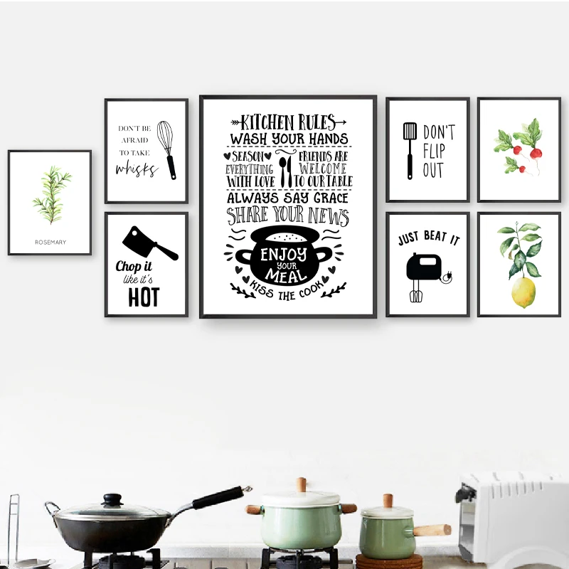 Home Décor Kitchen Decor Typography Poster Typography Print Kitchen ...