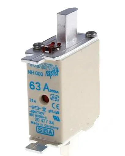 Fuses: NH000 63A 690/700V 200KA 2047734 gR / NH000 50A 690V/700V 200KA 2047734 gR
