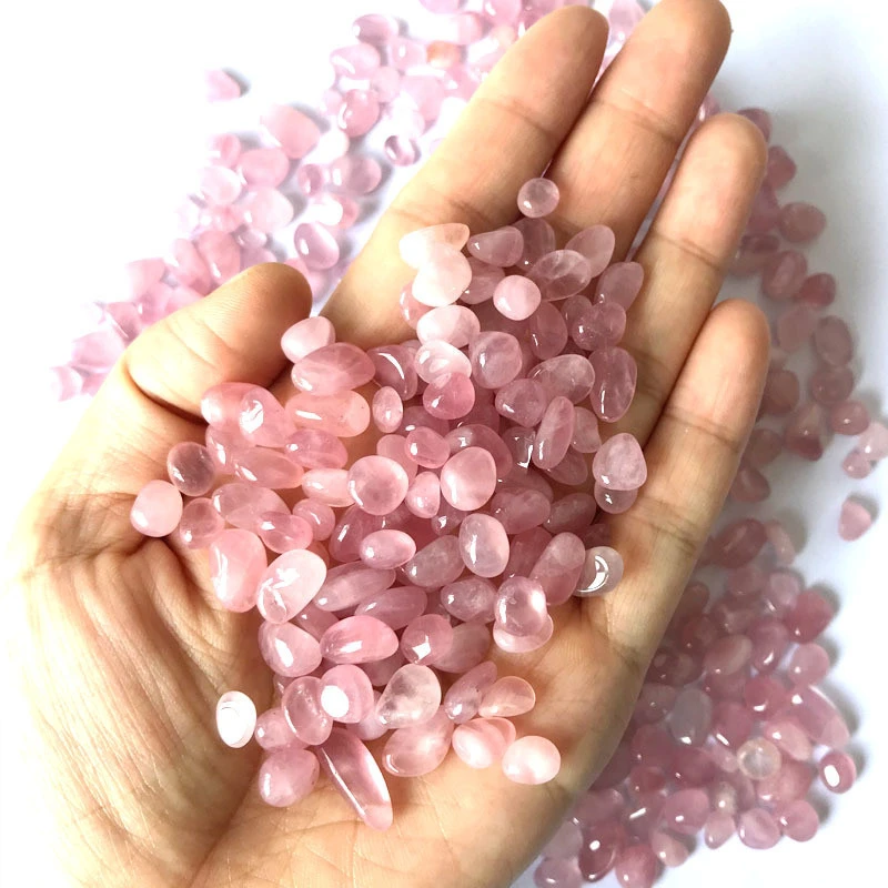 100g 8-12mm Natural Pink Crystal Gravel Rose Quartz Crystal Gravel ...