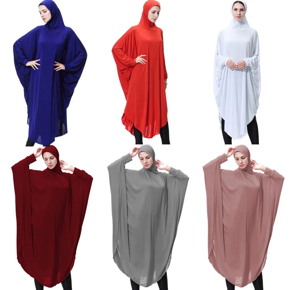Muslim-Full-Cover-Long-Hijab-Niqab-Burqa-Hooded-Islamic-Khimar-Loop ...