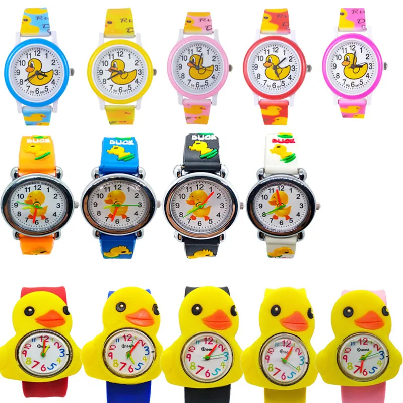 Kids-Watch-Cartoon-3-Styles-Different-Colour-Duck-Children-Watch-for ...