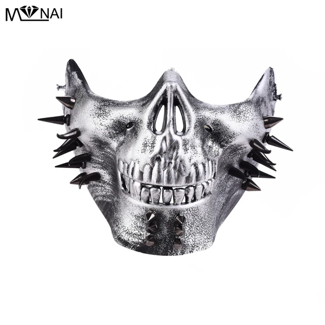 Metal Skull Half Mask