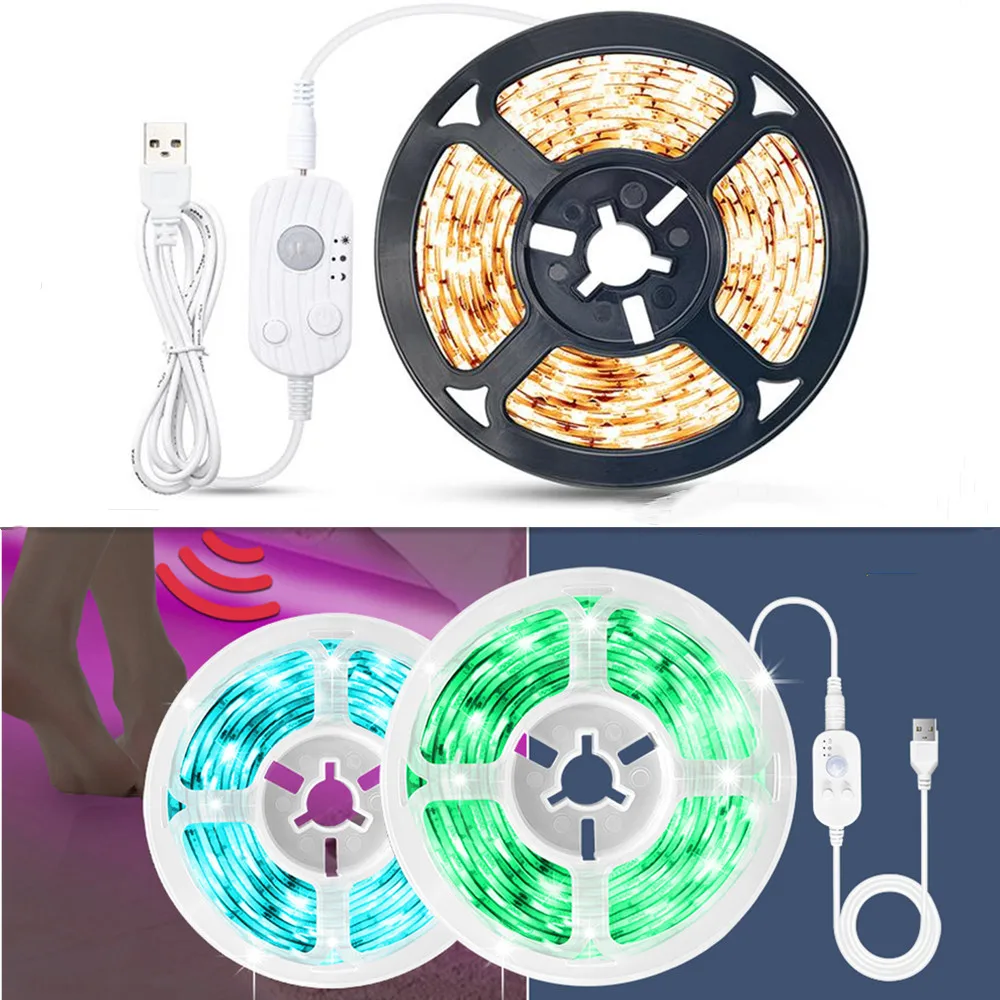 5v Usb Powered Smart Led Kitchen Cabinet Light Motion Sensor Lamp ...