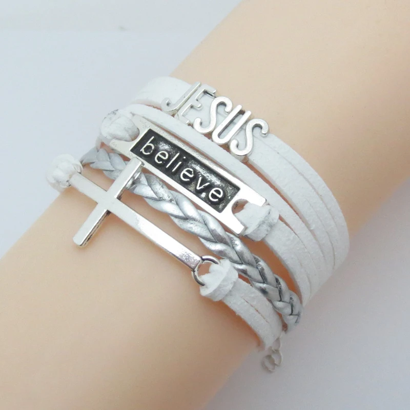 Love-Jesus-Bracelet-Charm-Handmade-Believe-God-Jesus-Bracelets-For ...