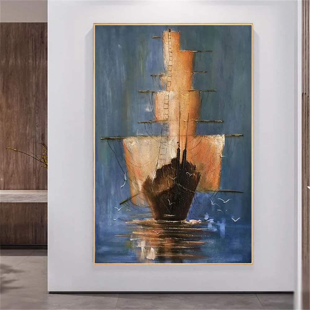 Pirate Ship Painting Abstract