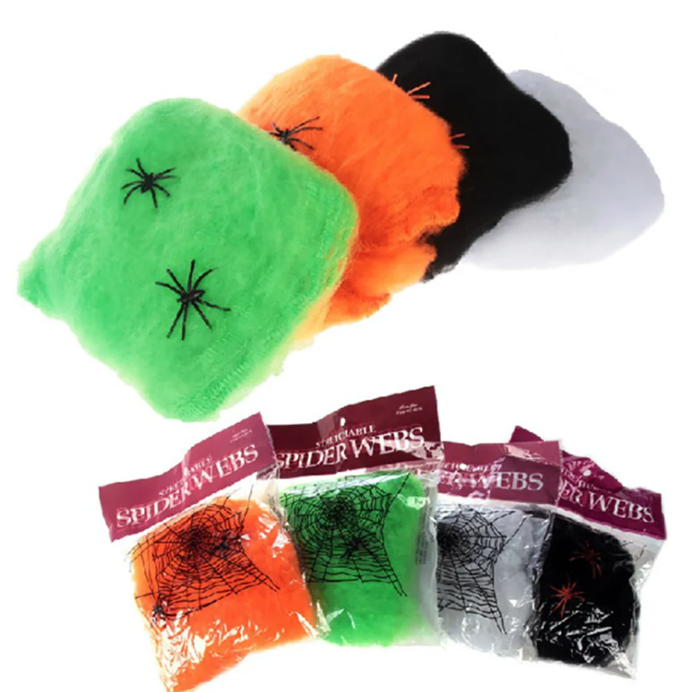 Halloween-Decoration-Spider-Cotton-Thread-Spider-Web-Props-Party-Props ...