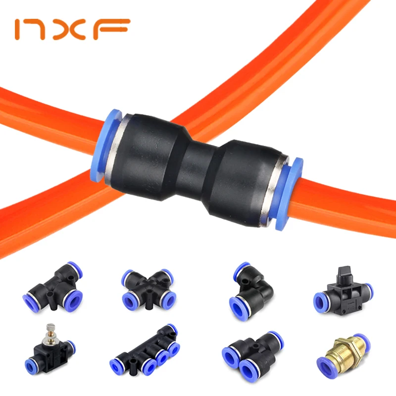 Pneumatic Fitting quick couplings for hoses Plastic Joint Compressor ...