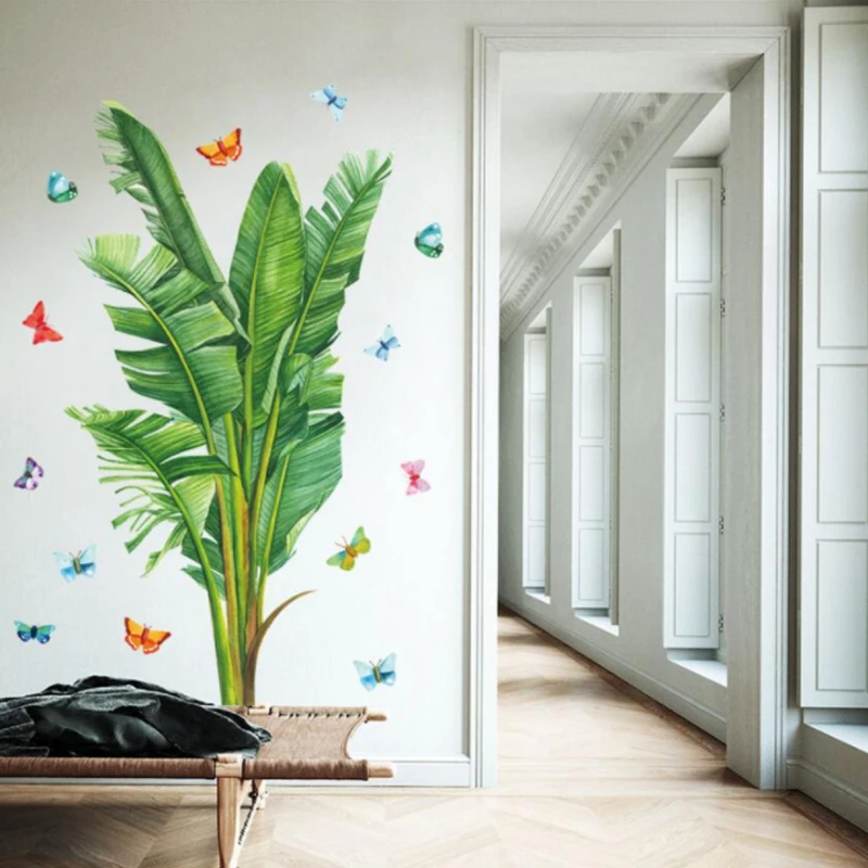 Green Wall Stickers Modern Nordic Entrance Hall Corridor Bedside ...